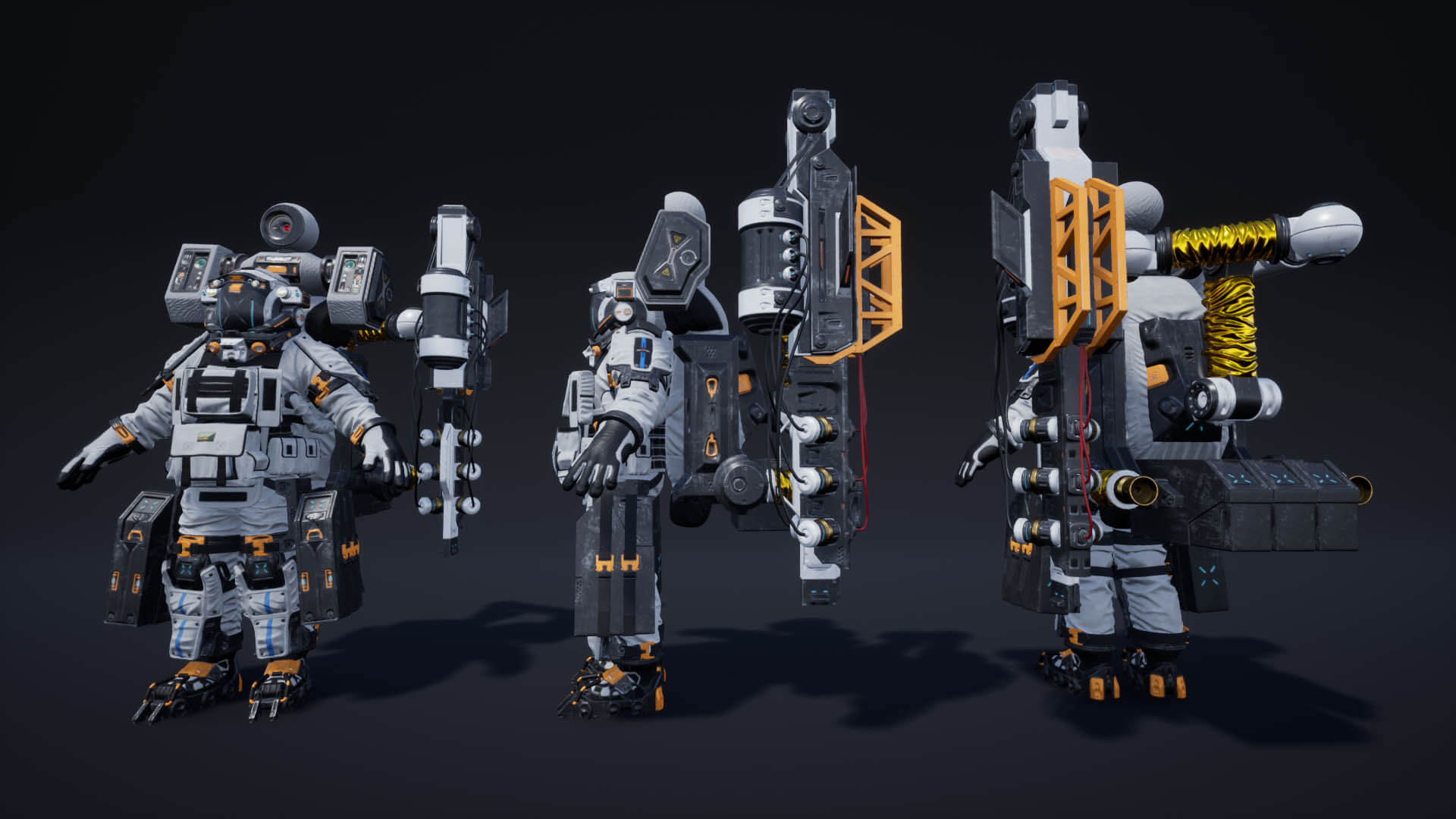 Astronauts Characters (Pack) - 3D Model by Maksim_Bugrimov