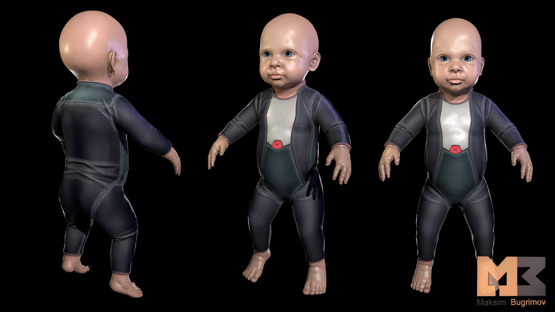 Baby in Capsule - 3D Model by Maksim_Bugrimov