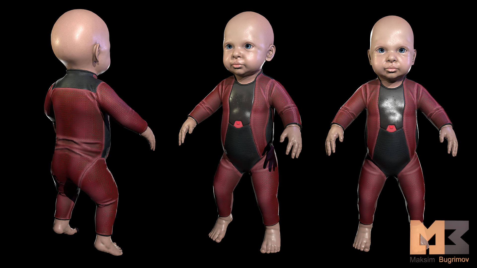 Baby in Capsule - 3D Model by Maksim_Bugrimov