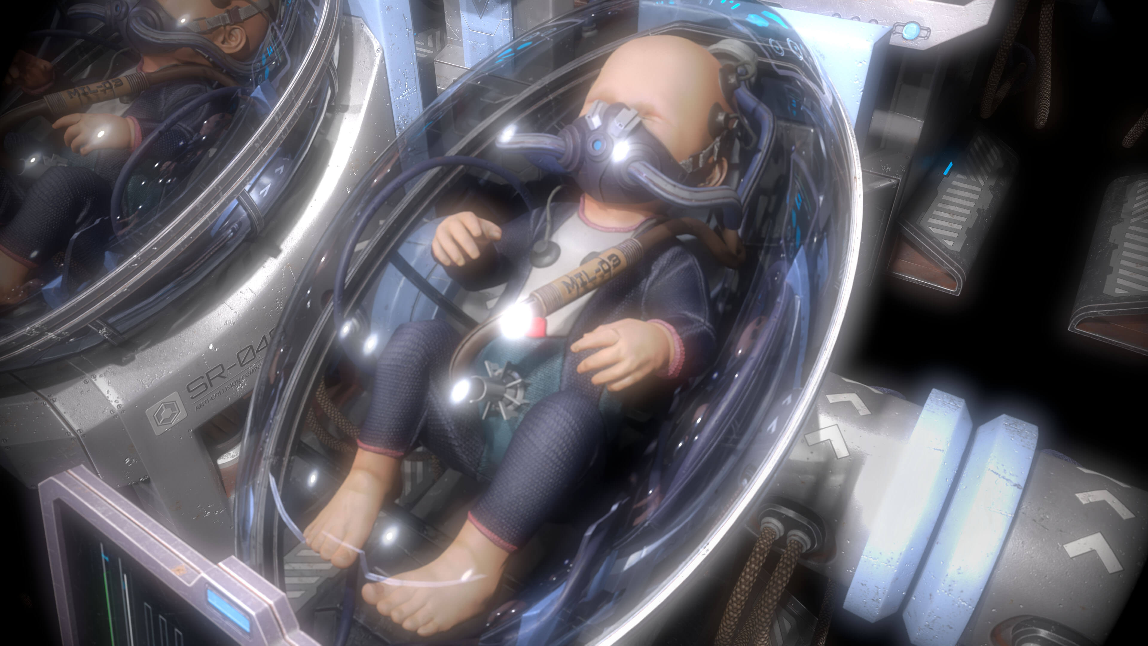 Baby in Capsule - 3D Model by Maksim_Bugrimov