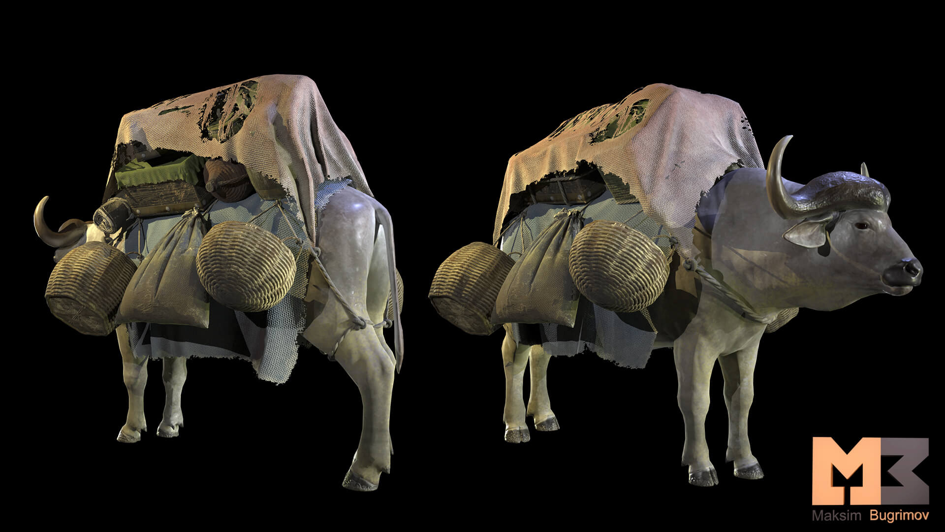 Bull Fantasy - 3D Model by Maksim_Bugrimov