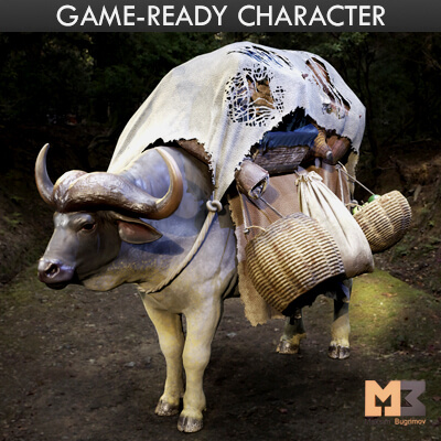Bull Fantasy - 3D Model by Maksim_Bugrimov