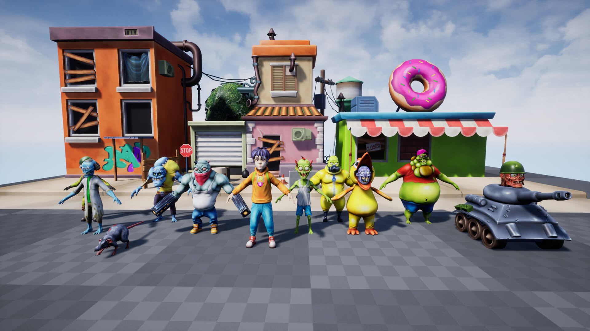 Cartoon Zombies (Pack) - 3D Model by Maksim_Bugrimov