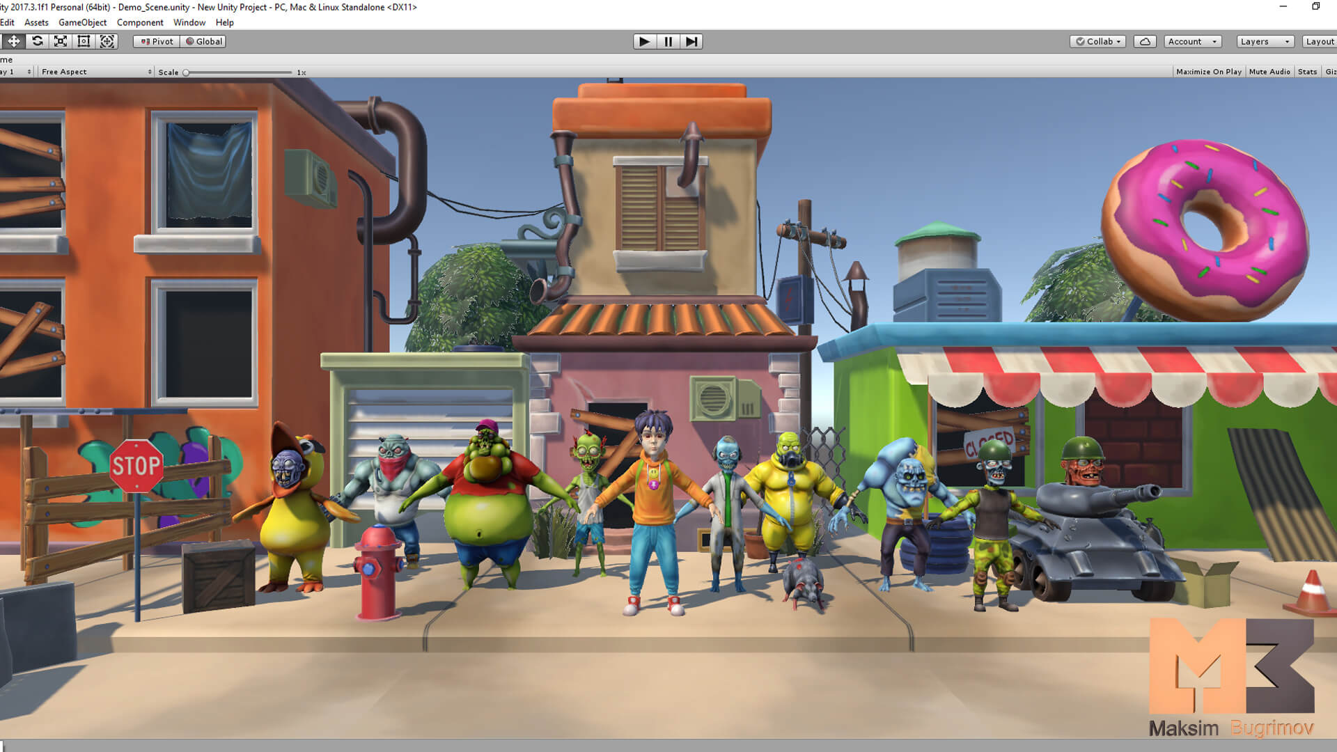Cartoon Zombies (Pack) - 3D Model by Maksim_Bugrimov