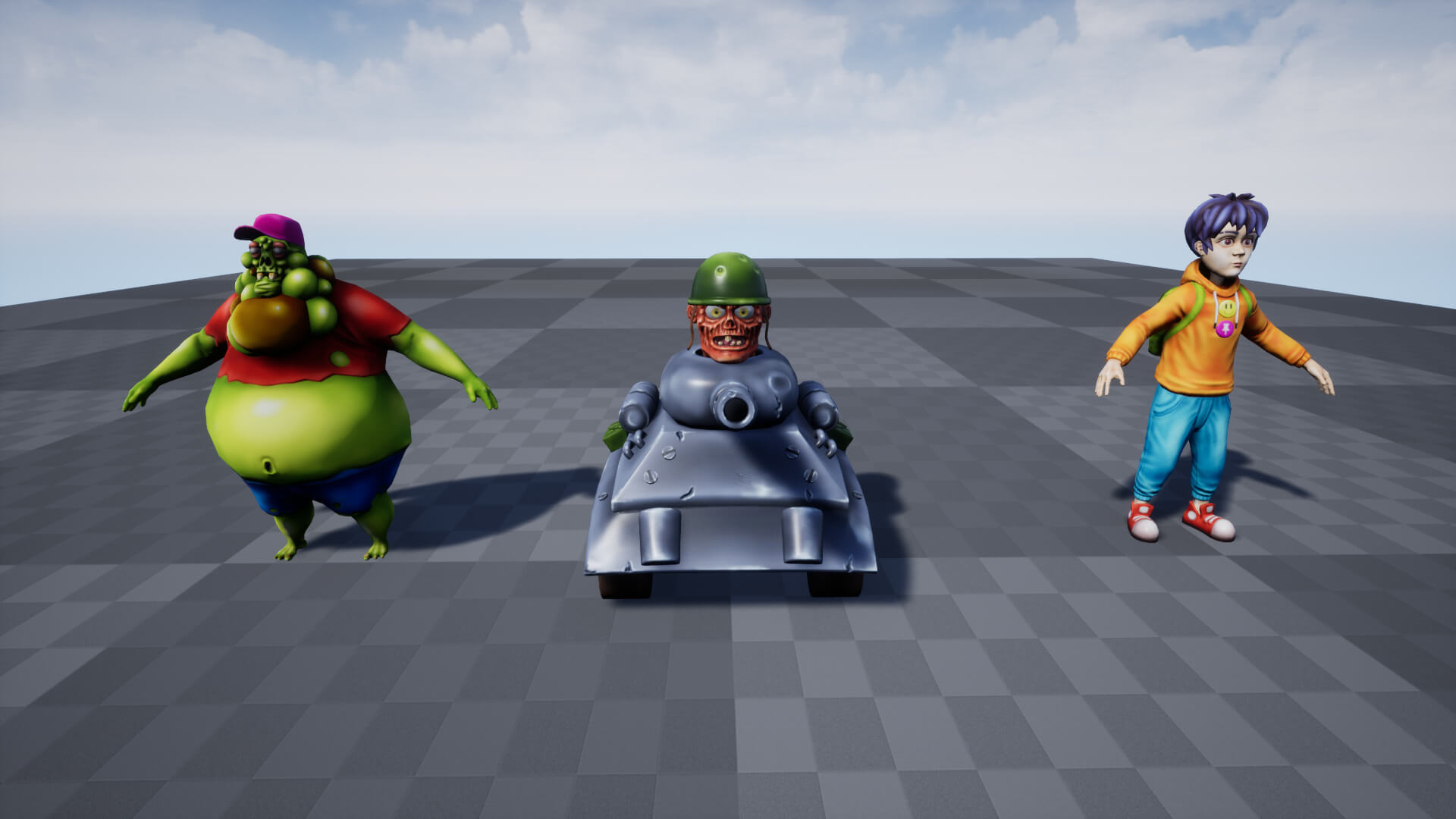 Cartoon Zombies (Pack) - 3D Model by Maksim_Bugrimov