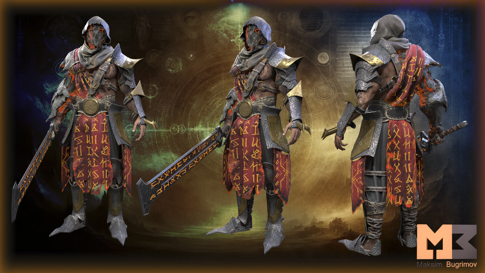 Demonic Warrior - 3D Model by Maksim_Bugrimov