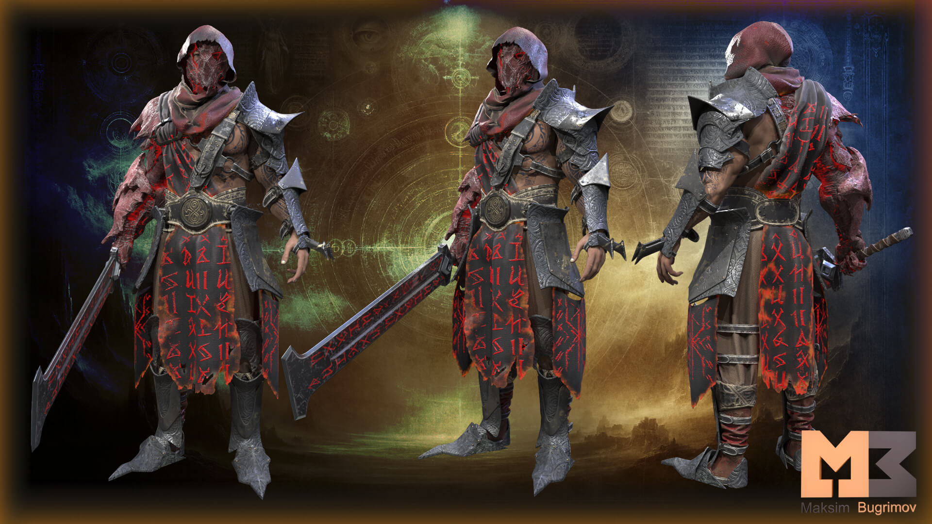 Demonic Warrior - 3D Model by Maksim_Bugrimov