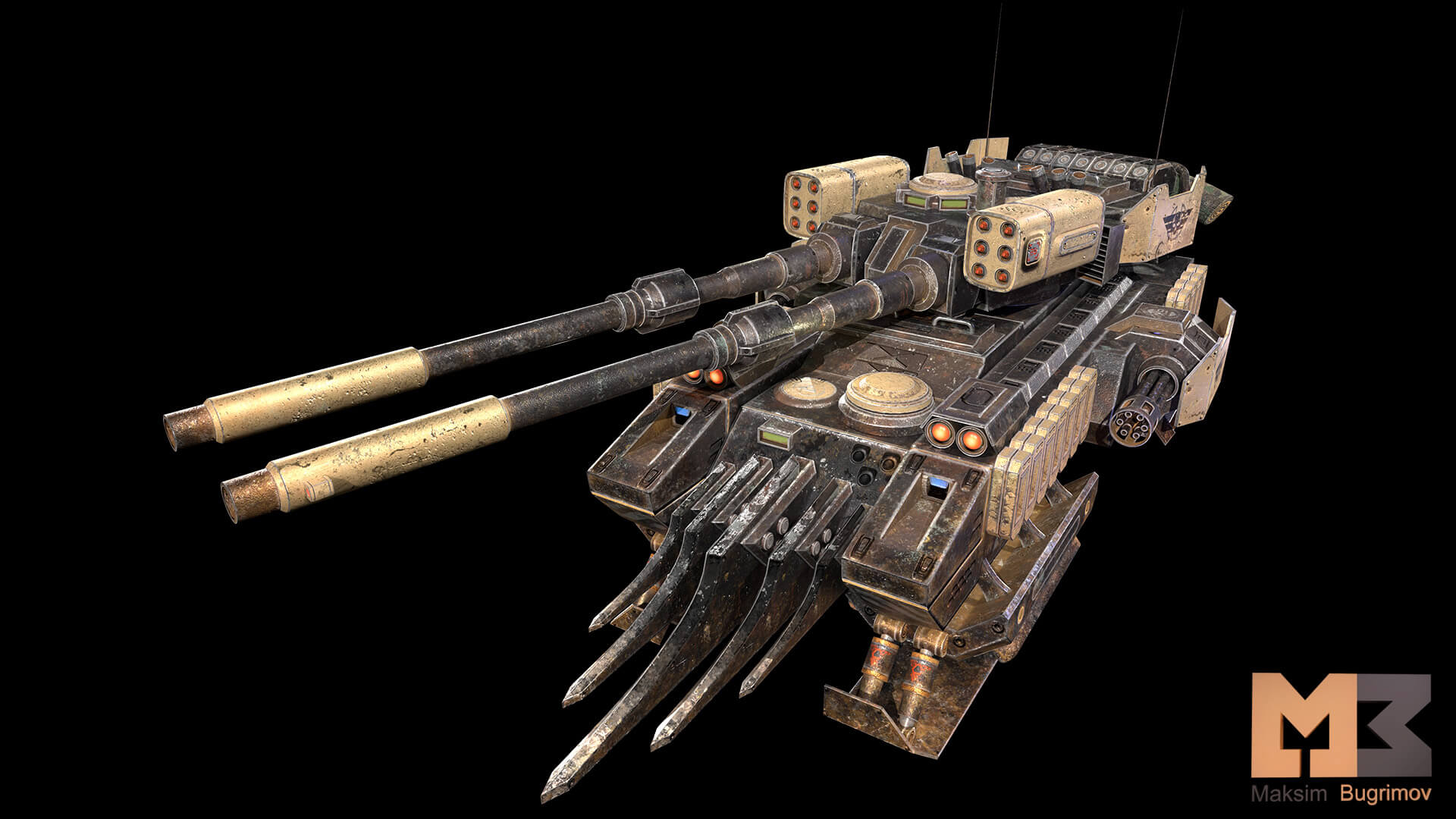 Dystopia Tank - 3D Model by Maksim_Bugrimov