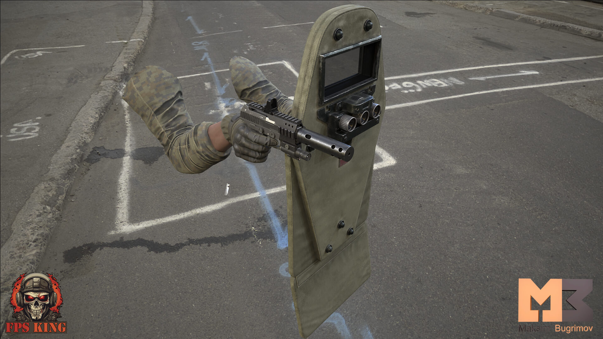 FPS Animations (Pistol-Shield) 3D Model by Maksim_Bugrimov