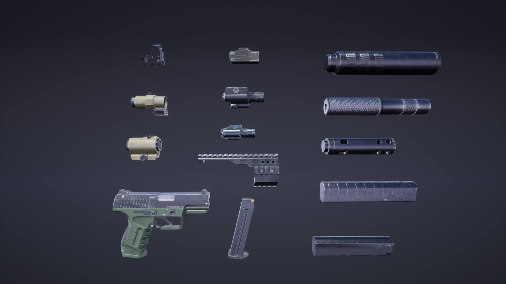 FPS Animations (Single Pistol) - 3D Model by Maksim_Bugrimov