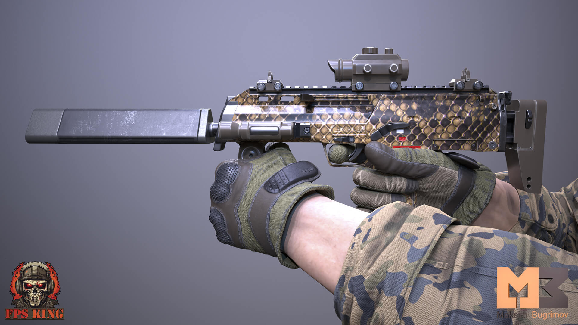 FPS Automatic Gun Animations - 3D Model by Maksim_Bugrimov