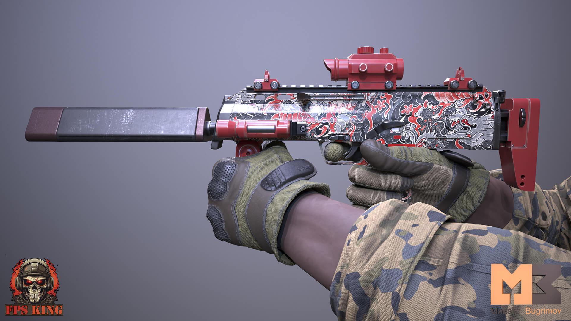 FPS Automatic Gun Animations - 3D Model by Maksim_Bugrimov