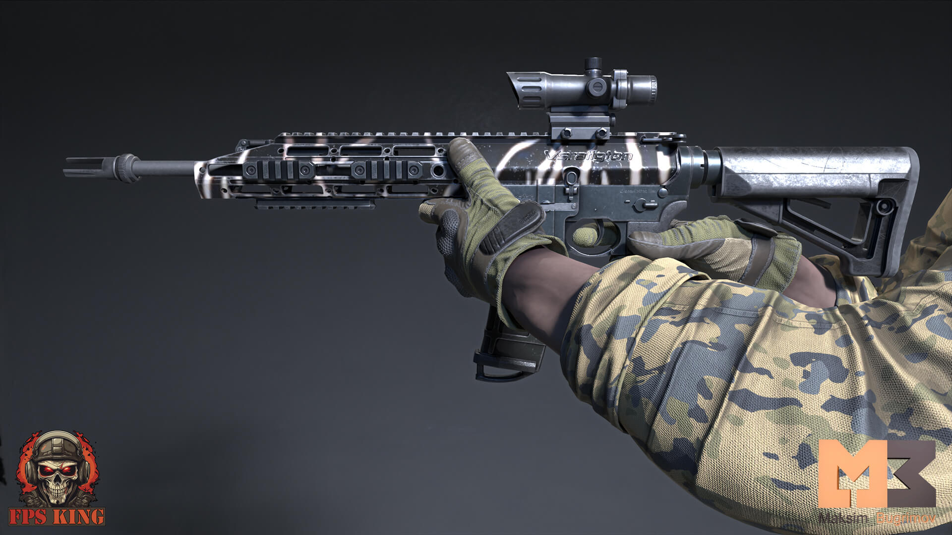 FPS Automatic Rifle 01 Animations - 3D Model by Maksim_Bugrimov