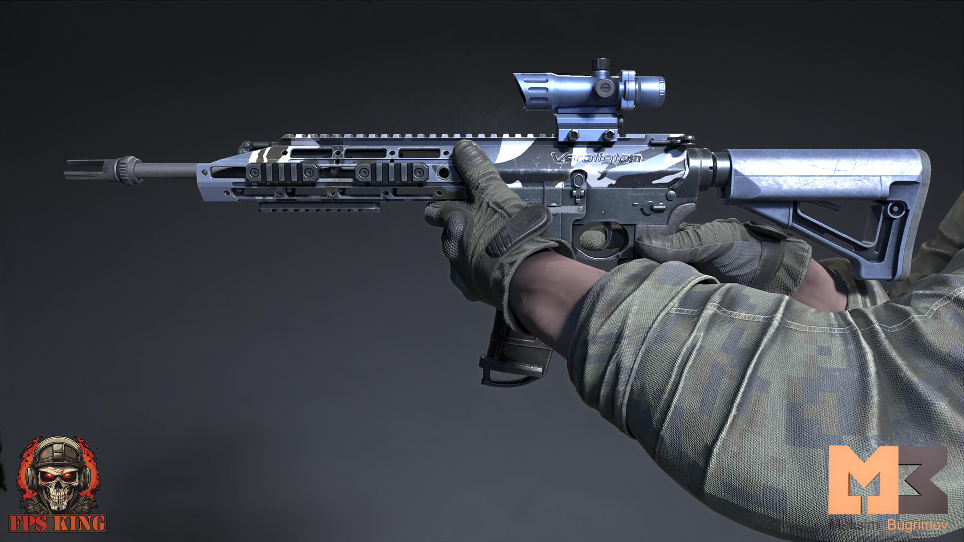 FPS Automatic Rifle 01 Animations - 3D Model by Maksim_Bugrimov