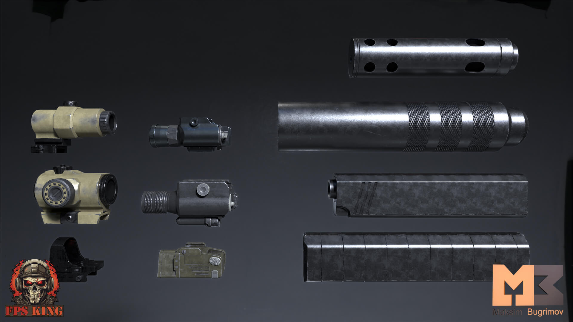 FPS Automatic Rifle 01 Animations - 3D Model by Maksim_Bugrimov