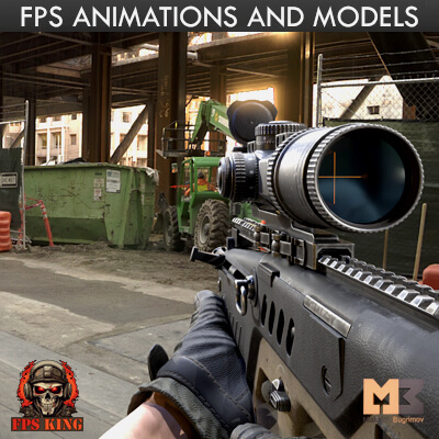 FPS Automatic Rifle 02 Animations - 3D Model by Maksim_Bugrimov