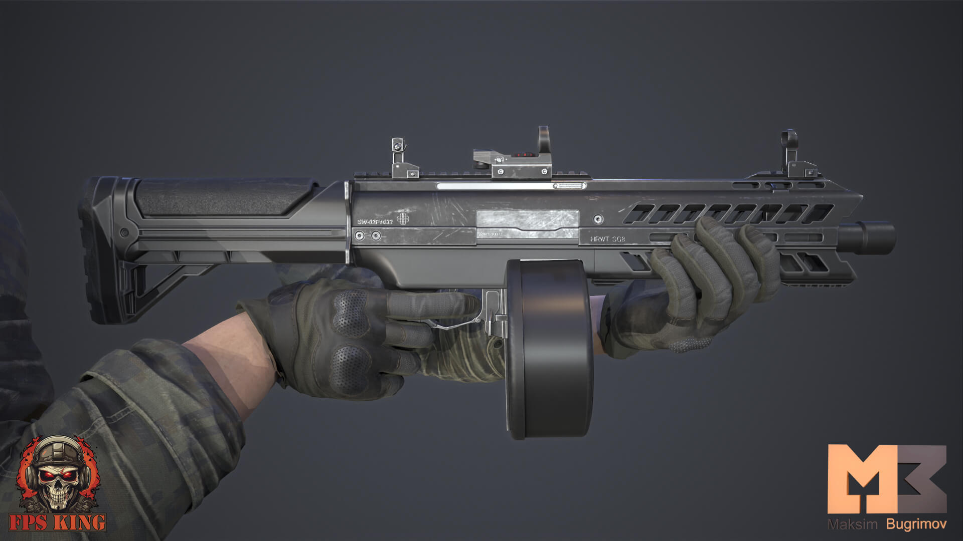 FPS Automatic Shotgun Animations - 3D Model by Maksim_Bugrimov