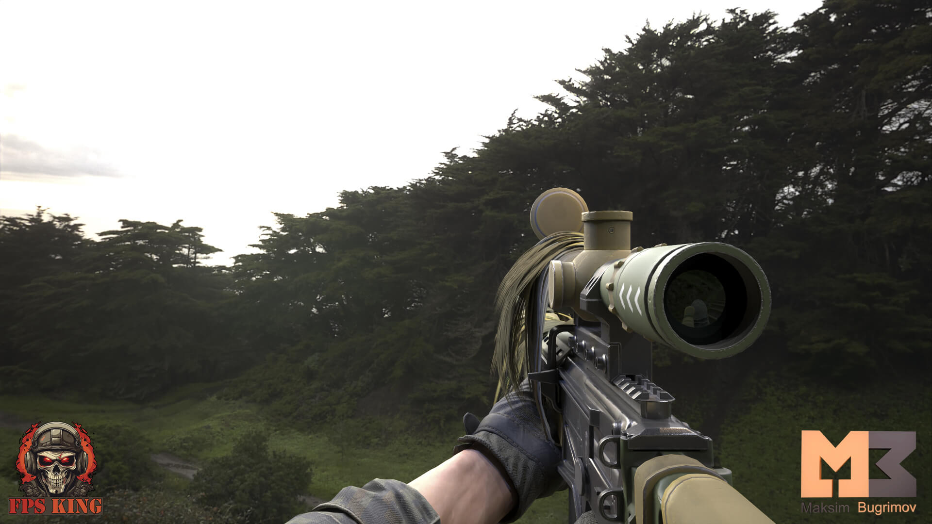 FPS Sniper Rifle 03 - 3D Model by Maksim_Bugrimov