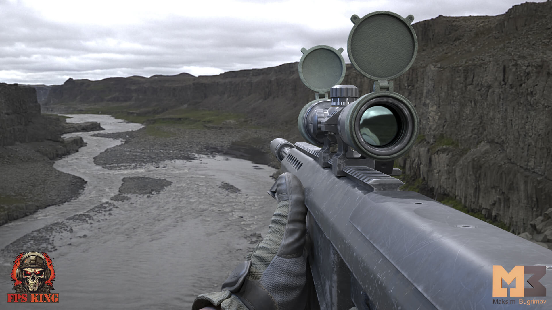 FPS Sniper Rifle - 3D Model by Maksim_Bugrimov