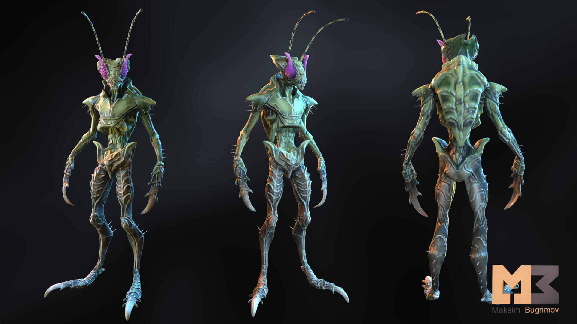 Humanoid Insects Pack - 3D Model by Maksim_Bugrimov