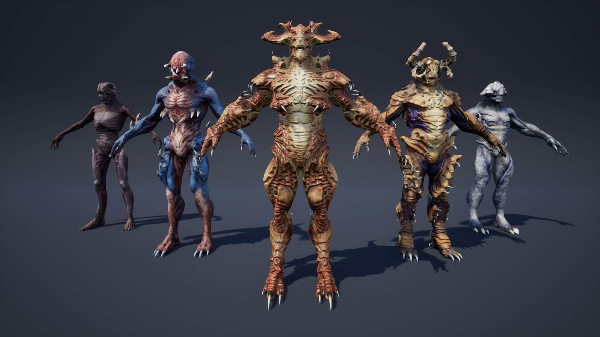 Humanoids Monsters Pack - 3D Model by Maksim_Bugrimov