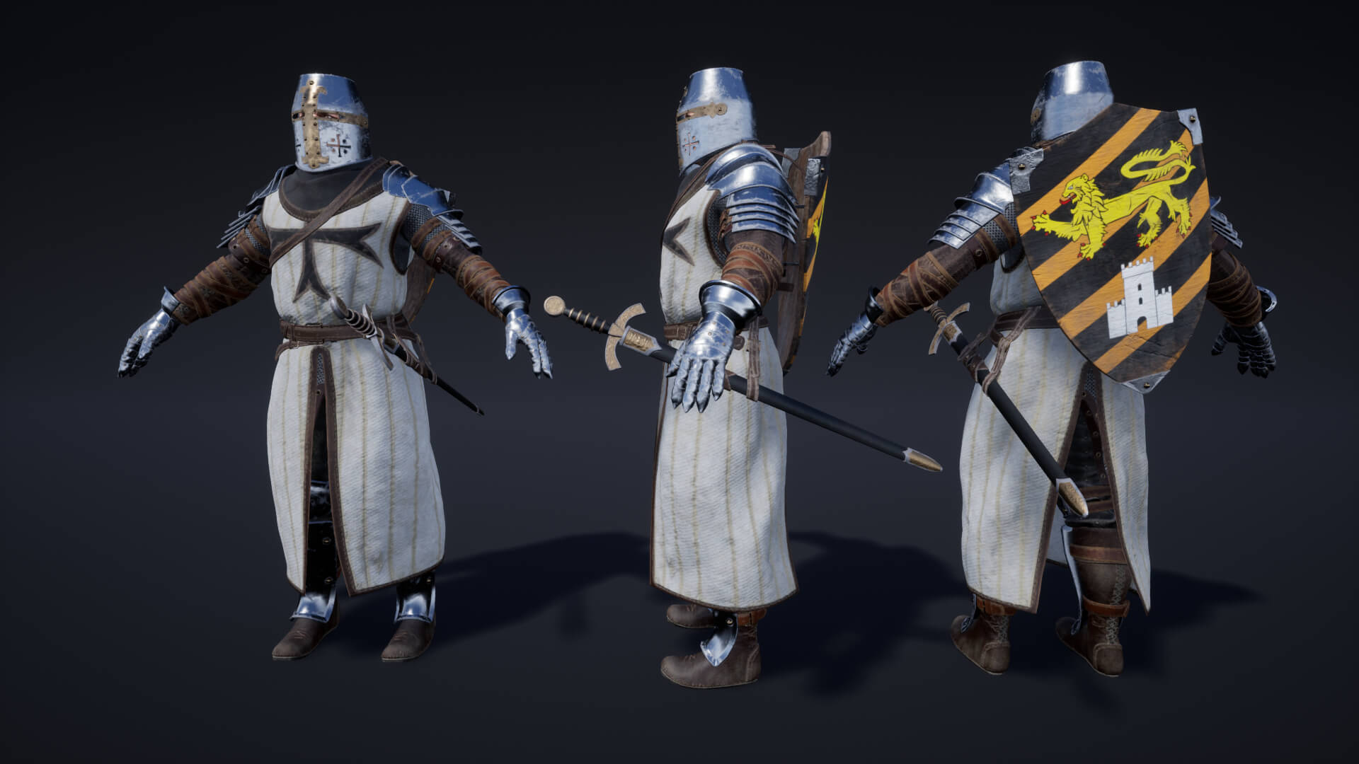 Knight 01 (Templar) - 3D Model by Maksim_Bugrimov