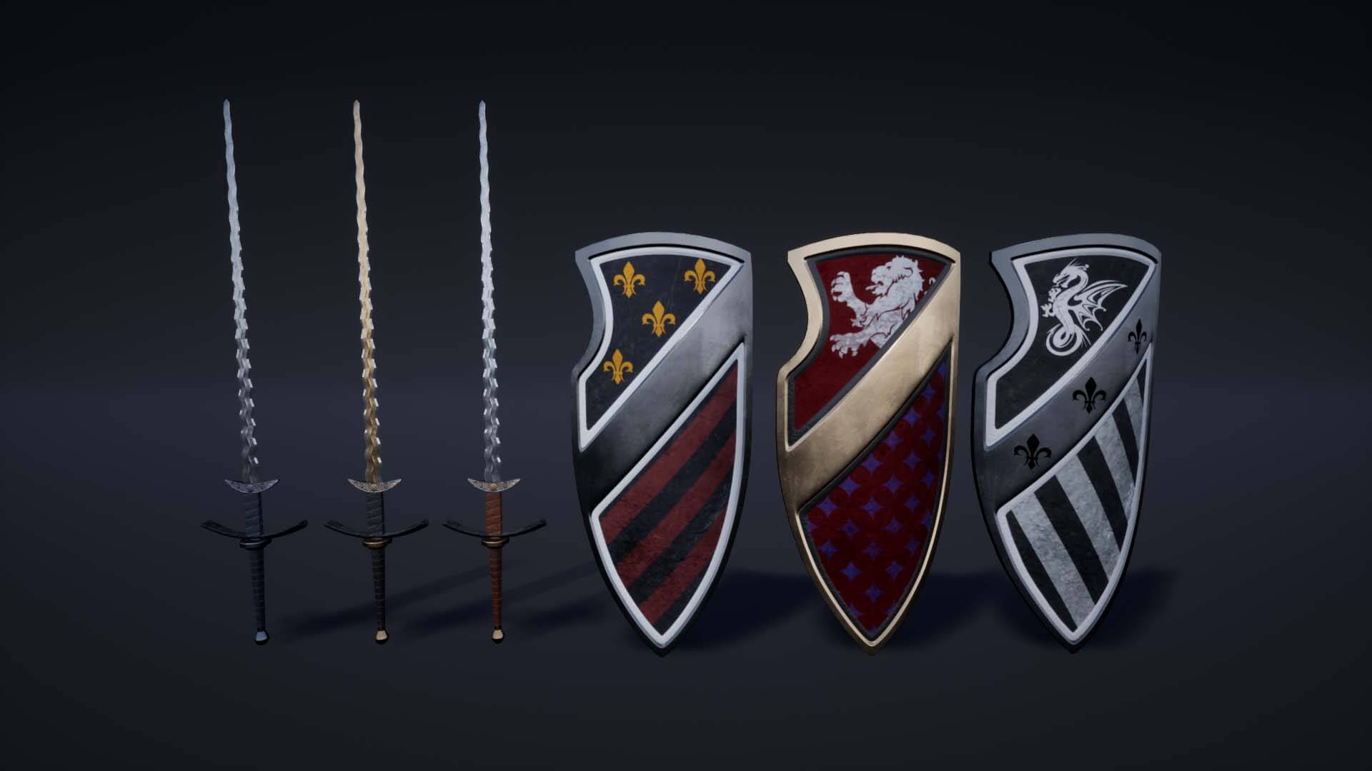 Knights (Pack) - 3D Model by Maksim_Bugrimov