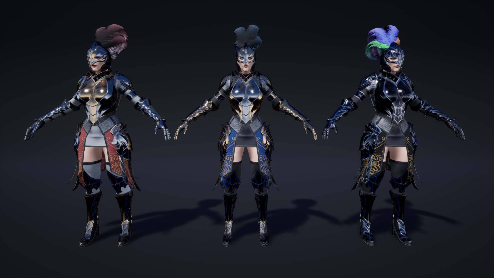 Knights (Pack) - 3D Model by Maksim_Bugrimov