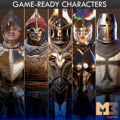 Knights (Pack) - 3D Model by Maksim_Bugrimov