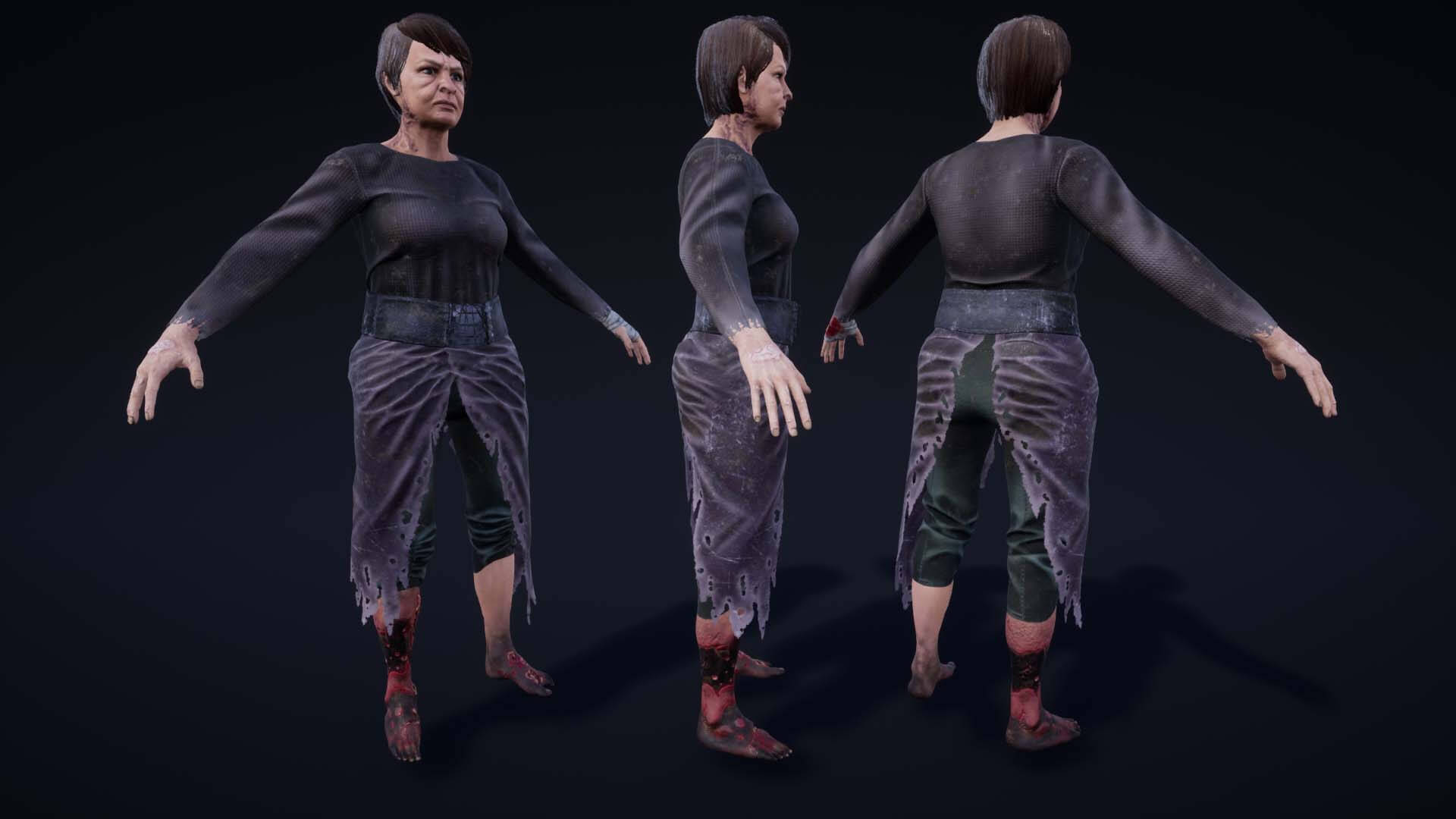 Npc Beggars Pack - 3D Model by Maksim_Bugrimov