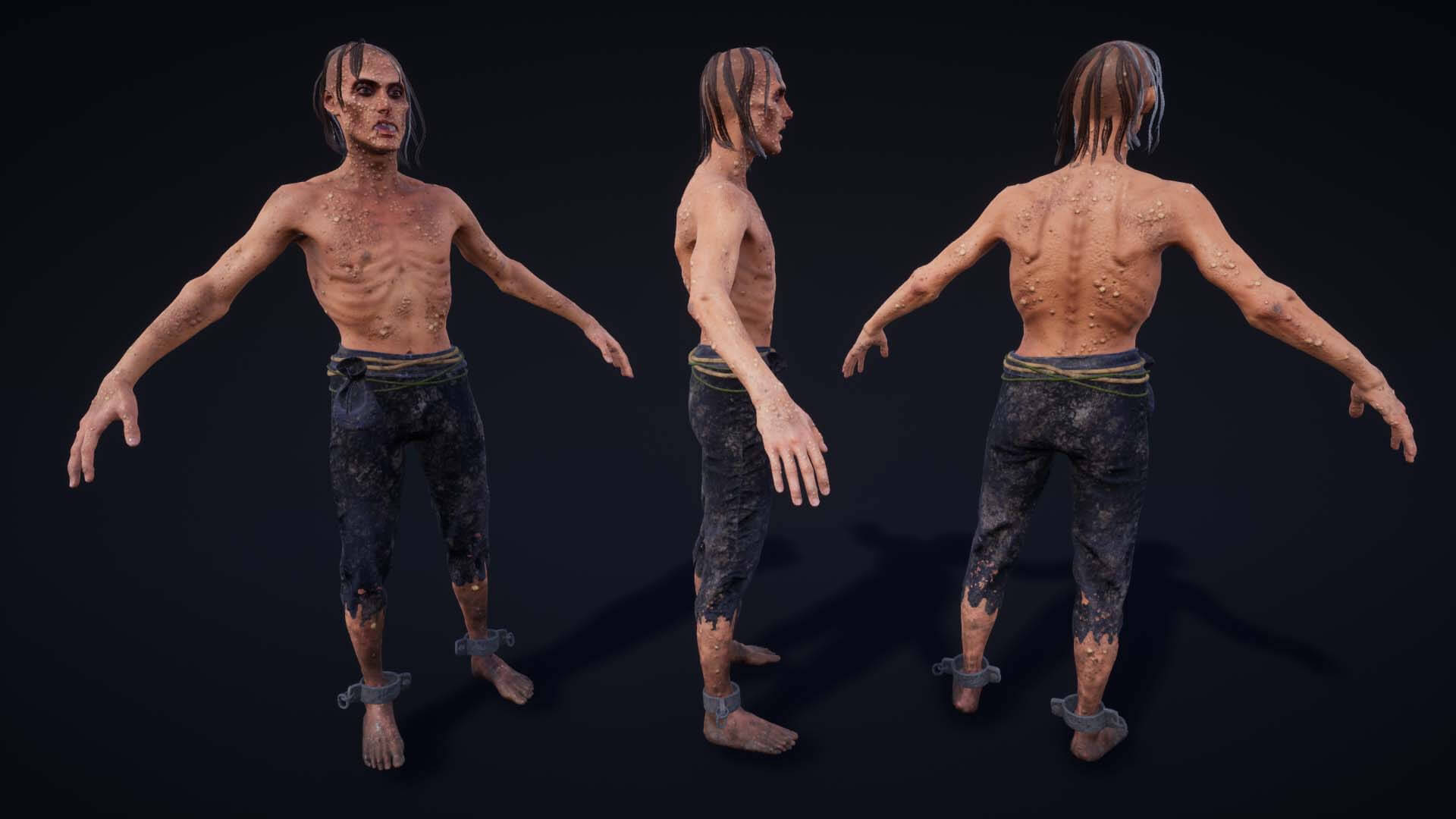 Npc Beggars Pack - 3D Model by Maksim_Bugrimov