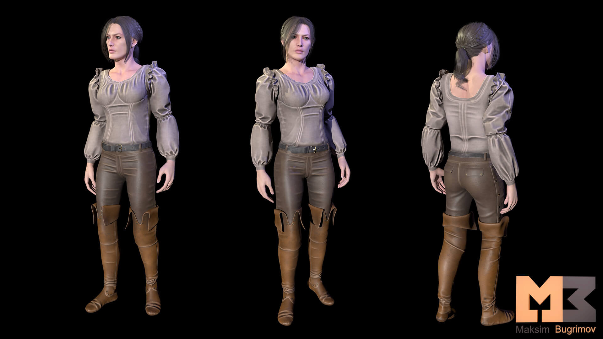 NPC Characters Female Pack - 3D Model by Maksim_Bugrimov