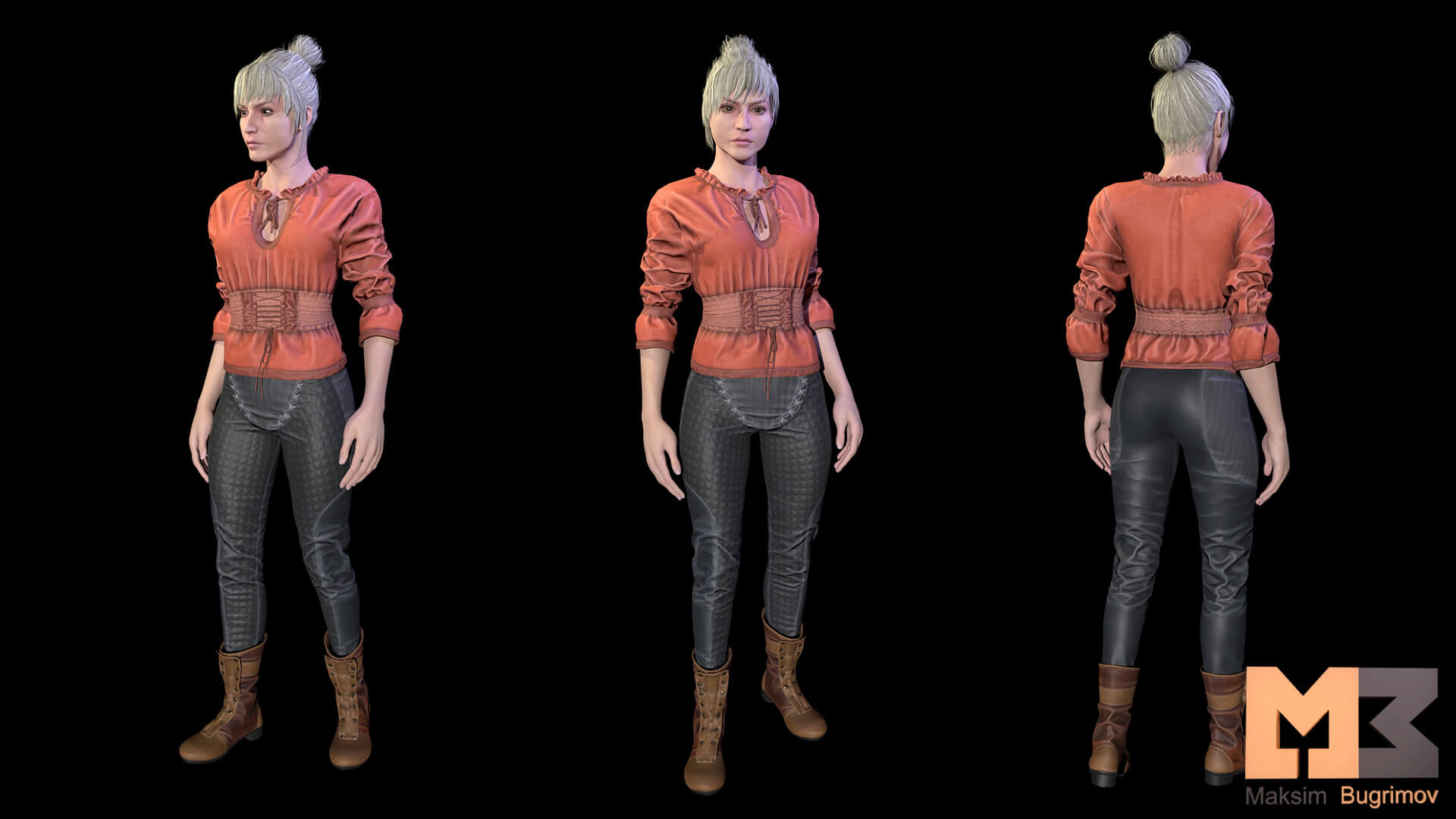 NPC Characters Female Pack - 3D Model by Maksim_Bugrimov