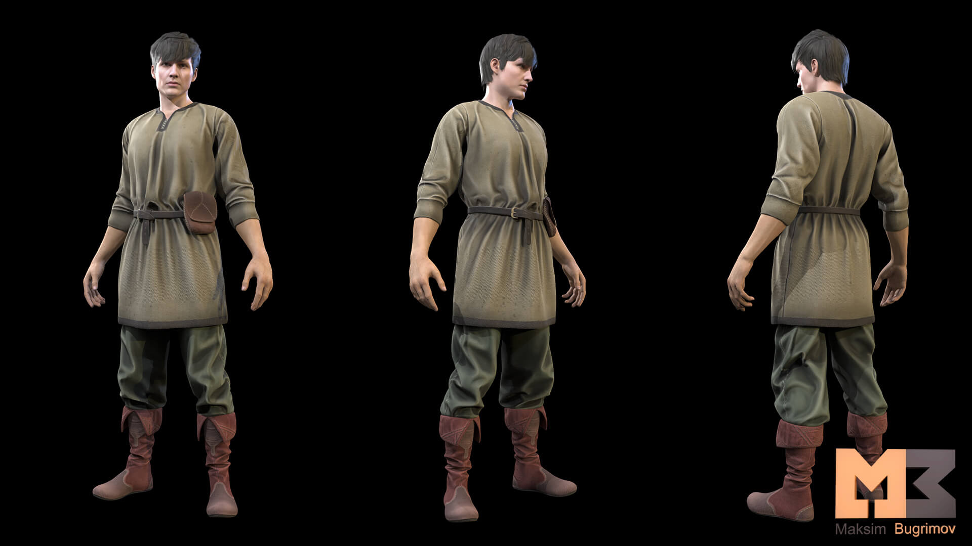 NPC Characters Male Pack - 3D Model by Maksim_Bugrimov