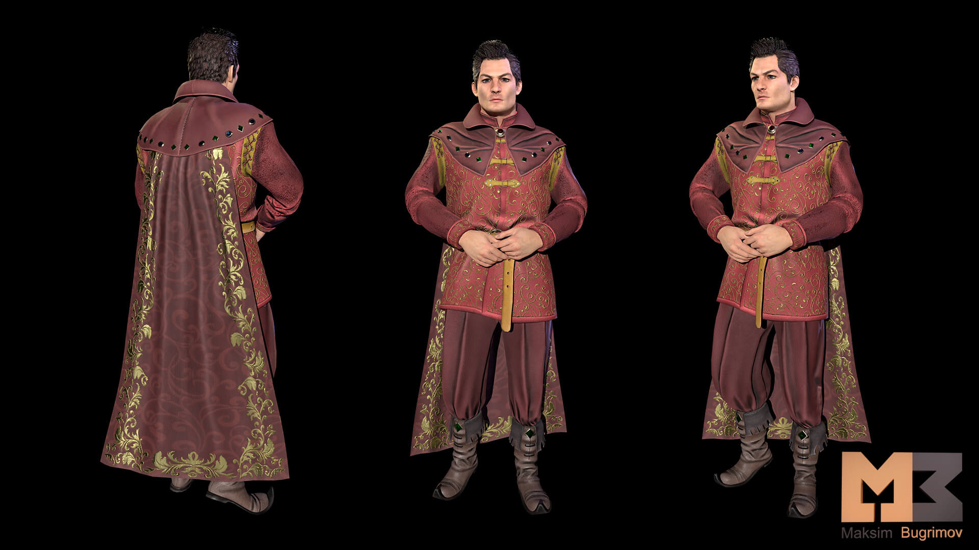 NPC Character King - 3D Model by Maksim_Bugrimov