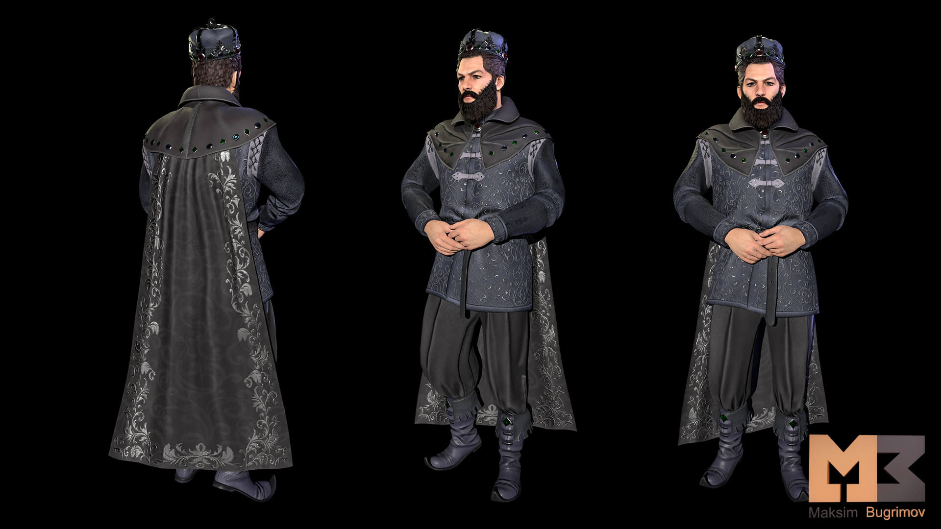 NPC Character King - 3D Model by Maksim_Bugrimov