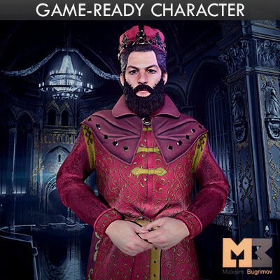 NPC Character King - 3D Model by Maksim_Bugrimov