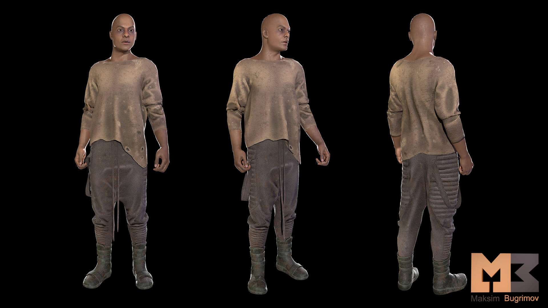Npc Postapocalypse 01 - 3D Model by Maksim_Bugrimov