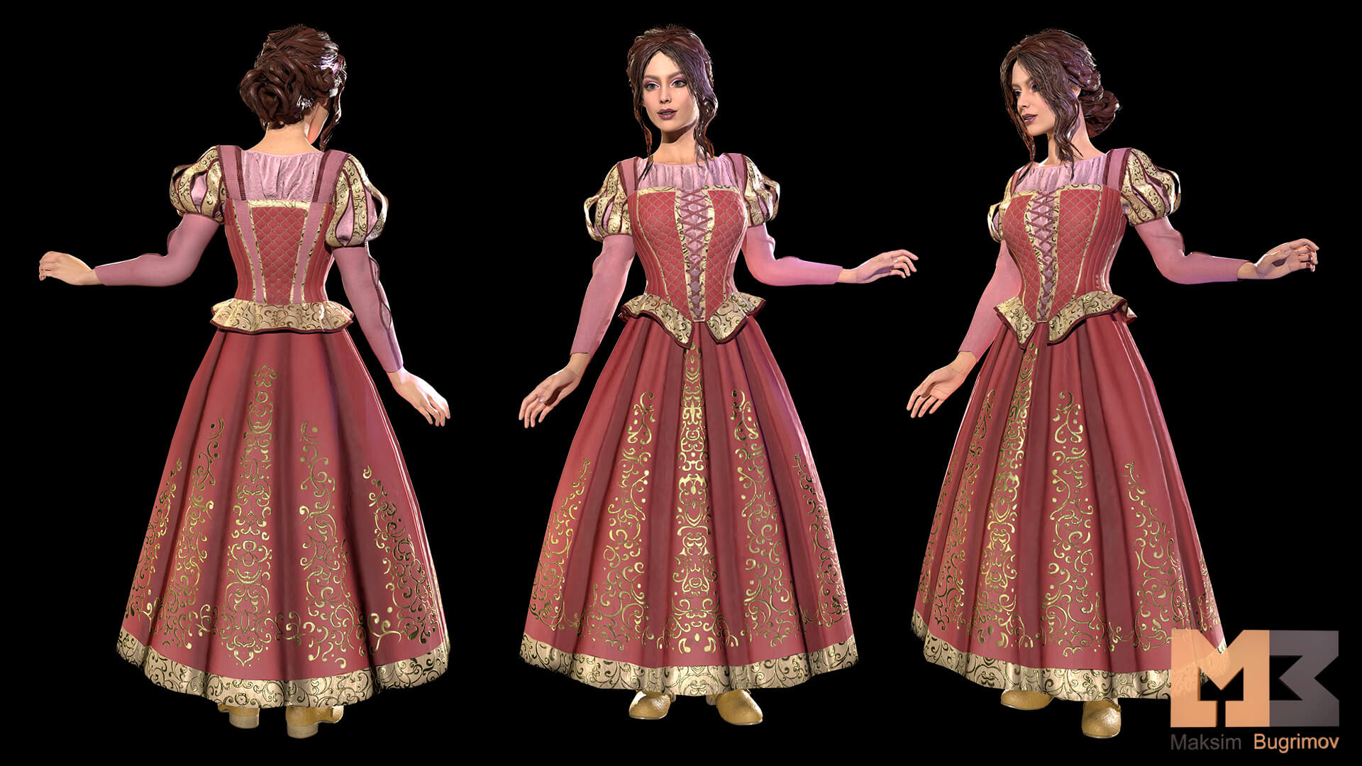 Npc Character Queen - 3D Model by Maksim_Bugrimov