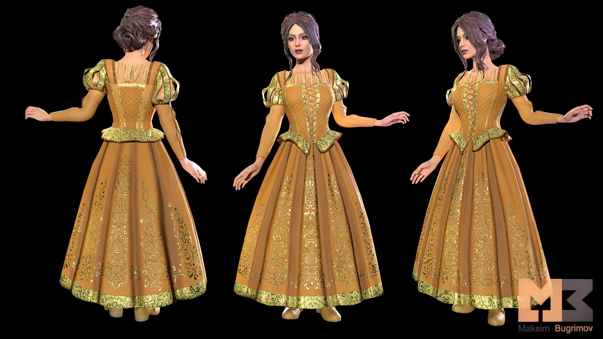 Npc Character Queen - 3D Model by Maksim_Bugrimov