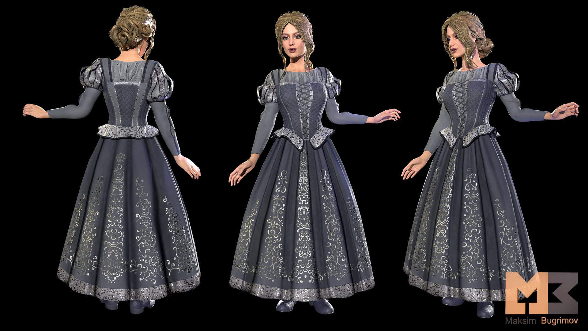 Npc Character Queen - 3D Model by Maksim_Bugrimov