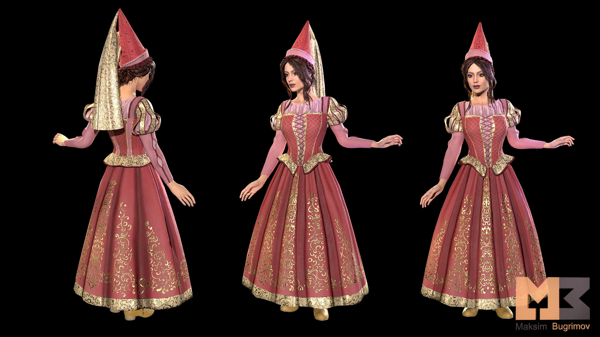 Npc Character Queen - 3D Model by Maksim_Bugrimov