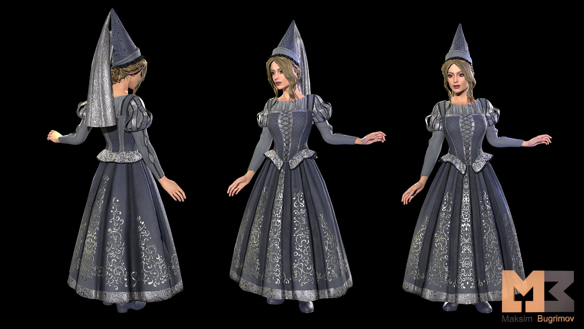 Npc Character Queen - 3D Model by Maksim_Bugrimov