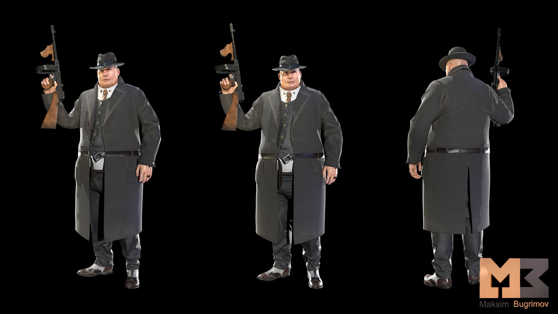 Old Gangster - 3D Model by Maksim_Bugrimov