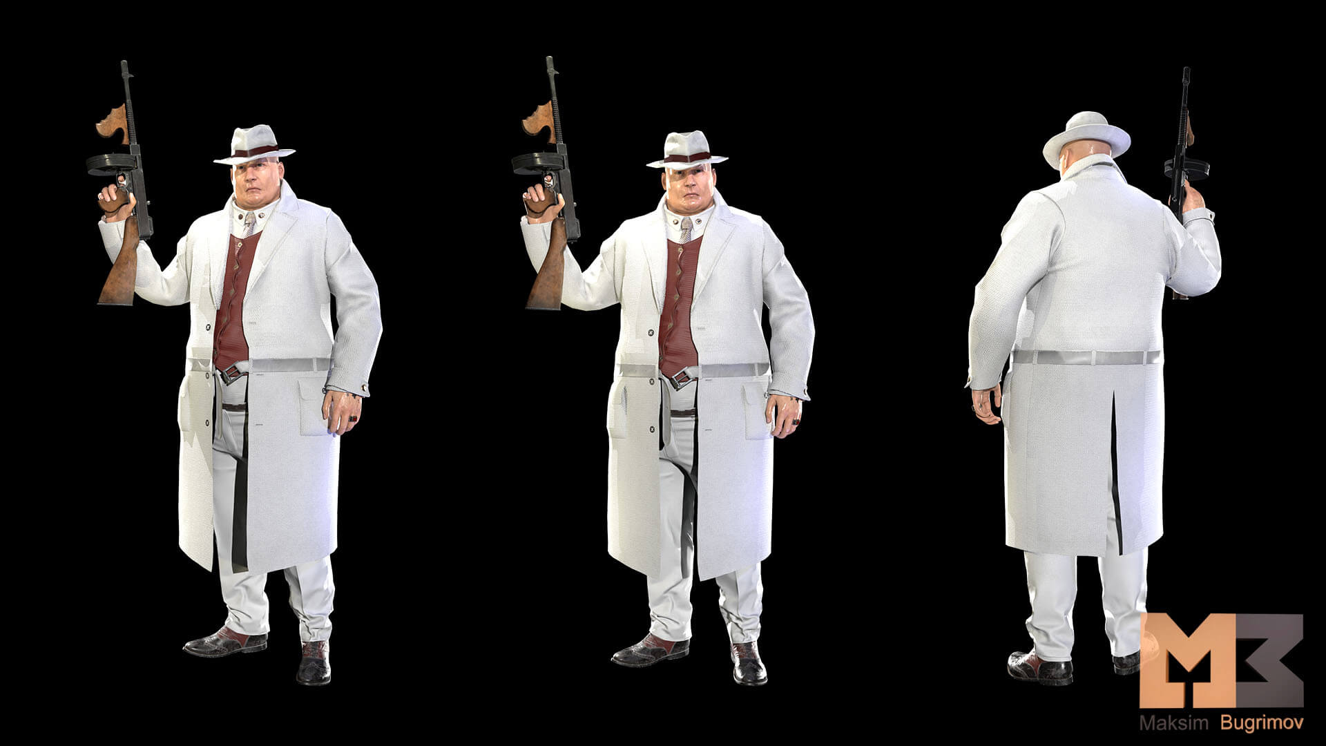 Old Gangster - 3D Model by Maksim_Bugrimov
