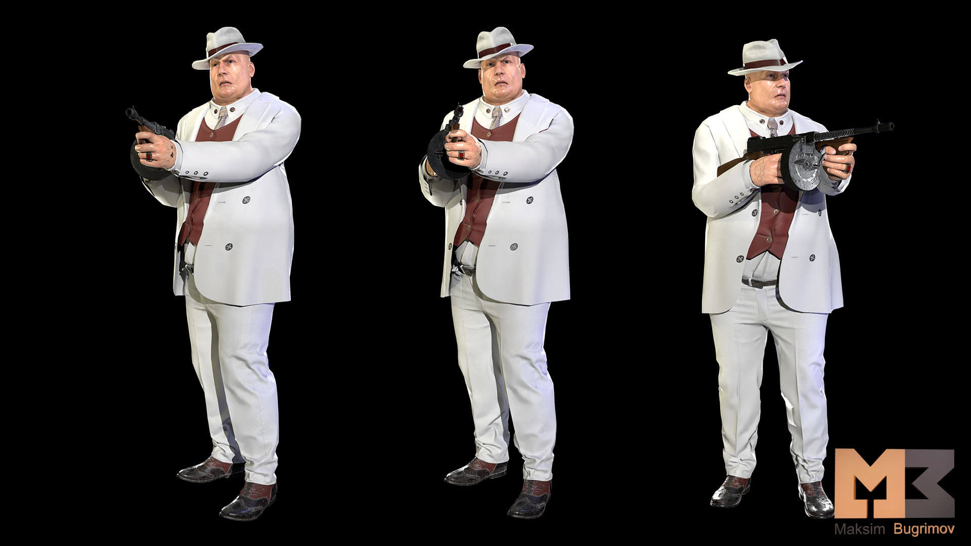 Old Gangster - 3D Model by Maksim_Bugrimov