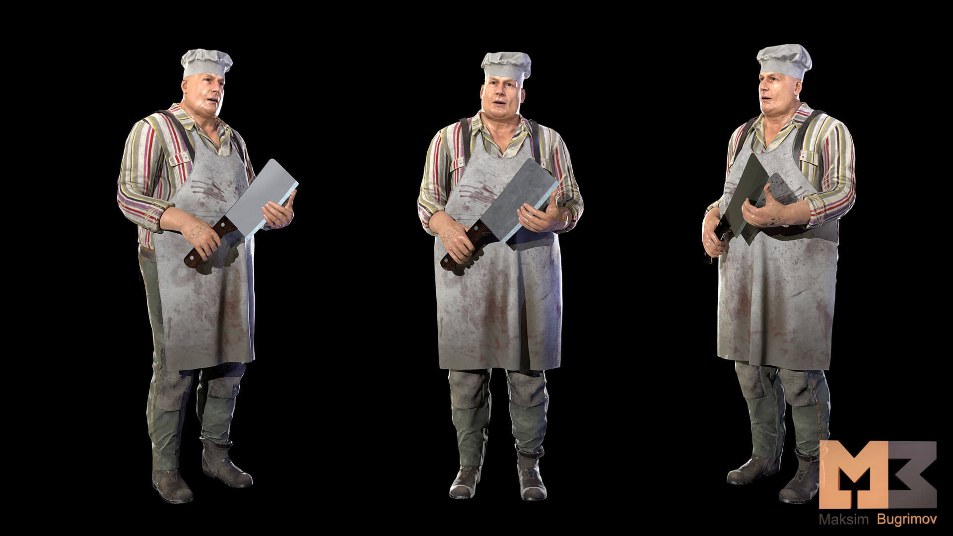 Old Gangster - 3D Model by Maksim_Bugrimov