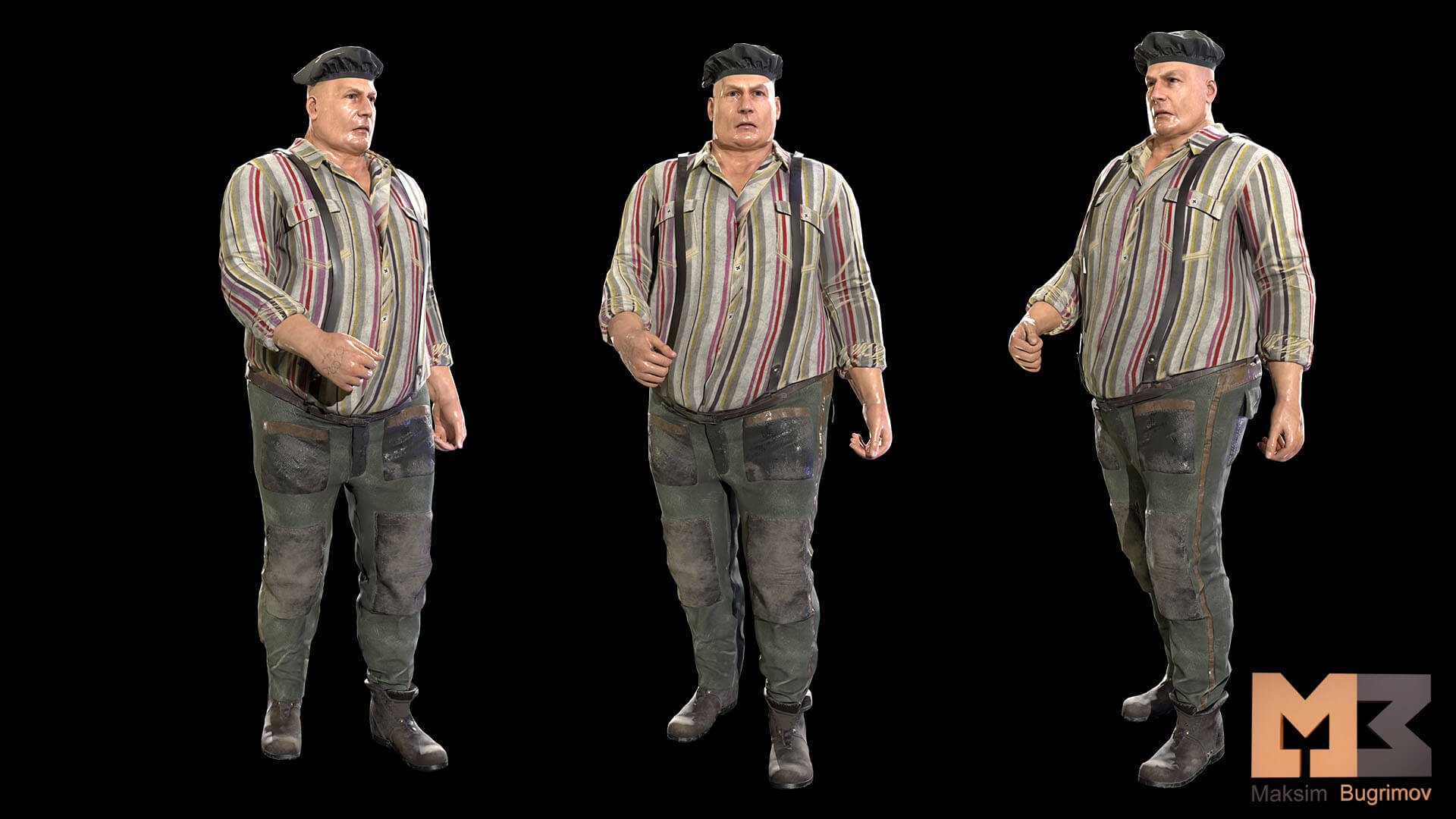 Old Gangster - 3D Model by Maksim_Bugrimov