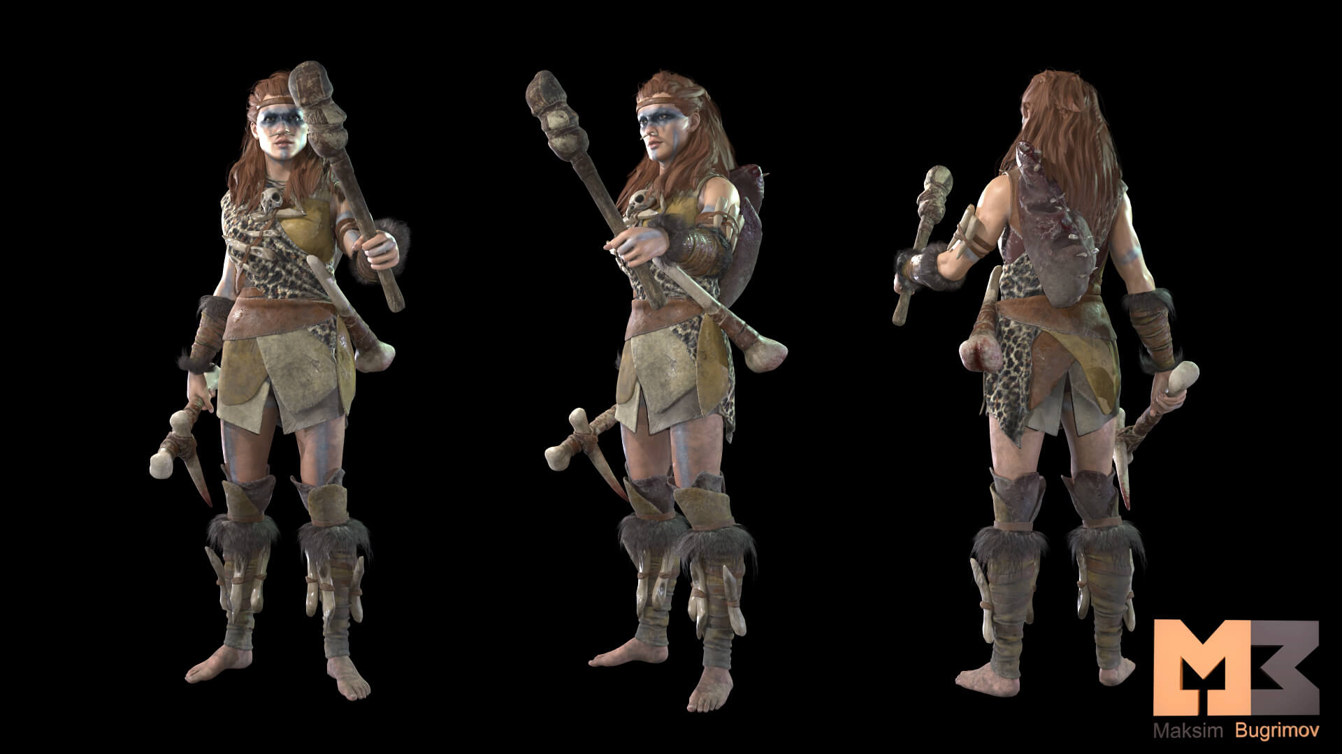 Primitive Character 02 - 3D Model by Maksim_Bugrimov