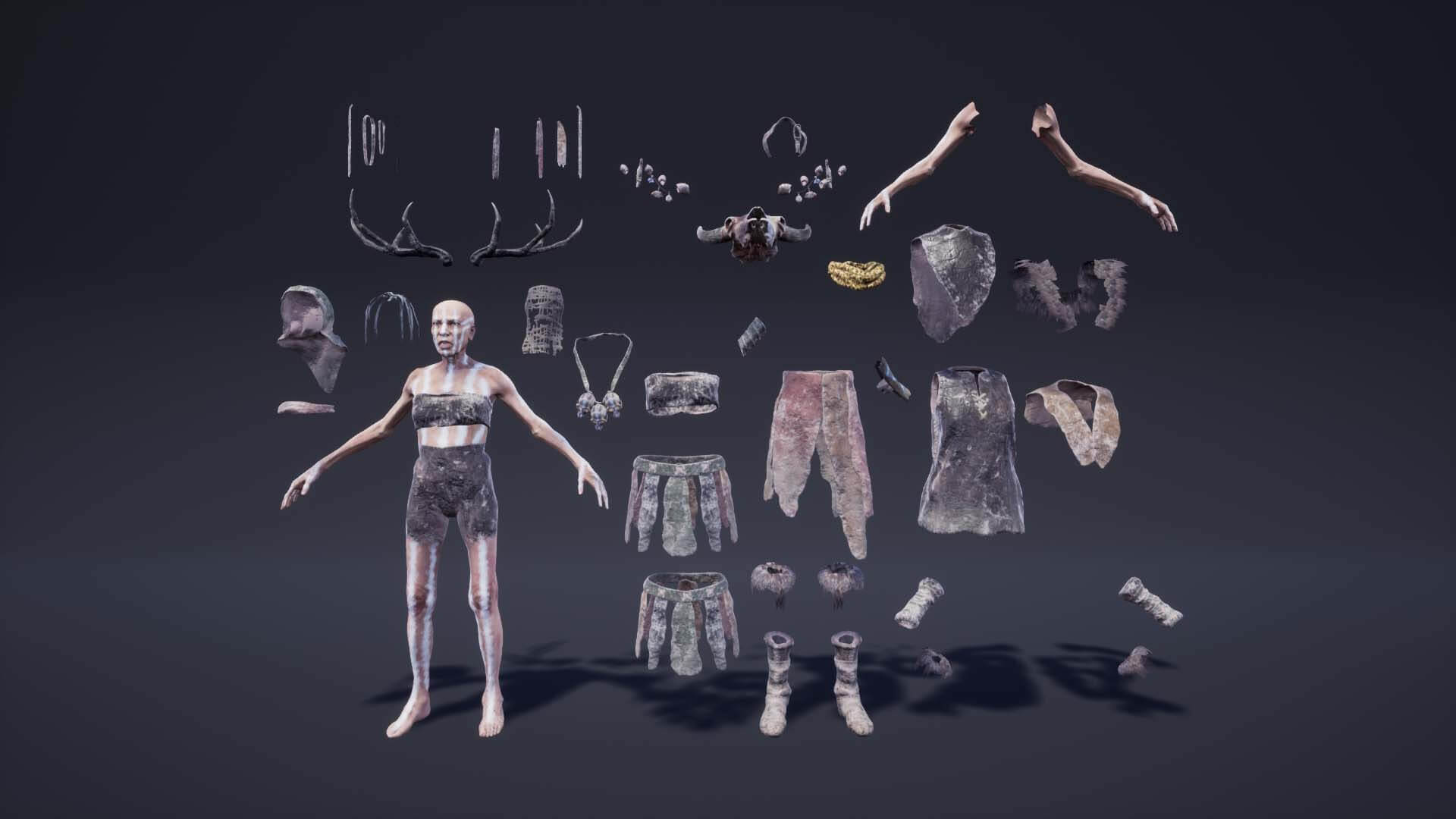 Primitive Characters Pack - 3D Model by Maksim_Bugrimov